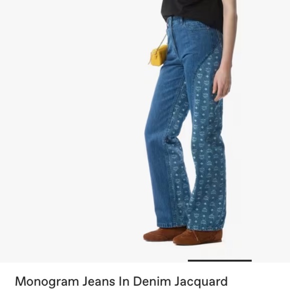 MCM | Jeans | Mcm Monogram Janes Denim Injacquard Womens Jeans | Poshmark